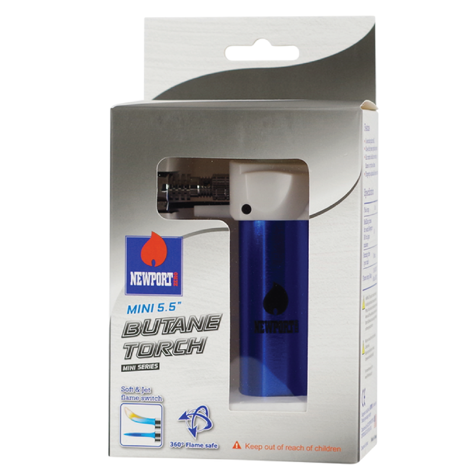 1x Torch Newport Zero Mini Series Blue 5.5" Butane Torch | Adjustable ...