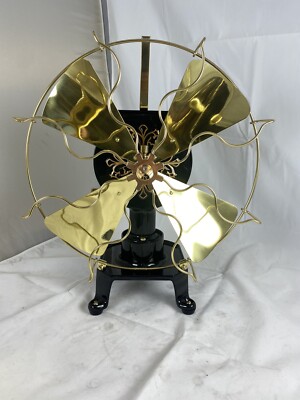 Restored Specialty Mfg Co 12” Brass Blade And Cage Water Fan. Rare Fan ...