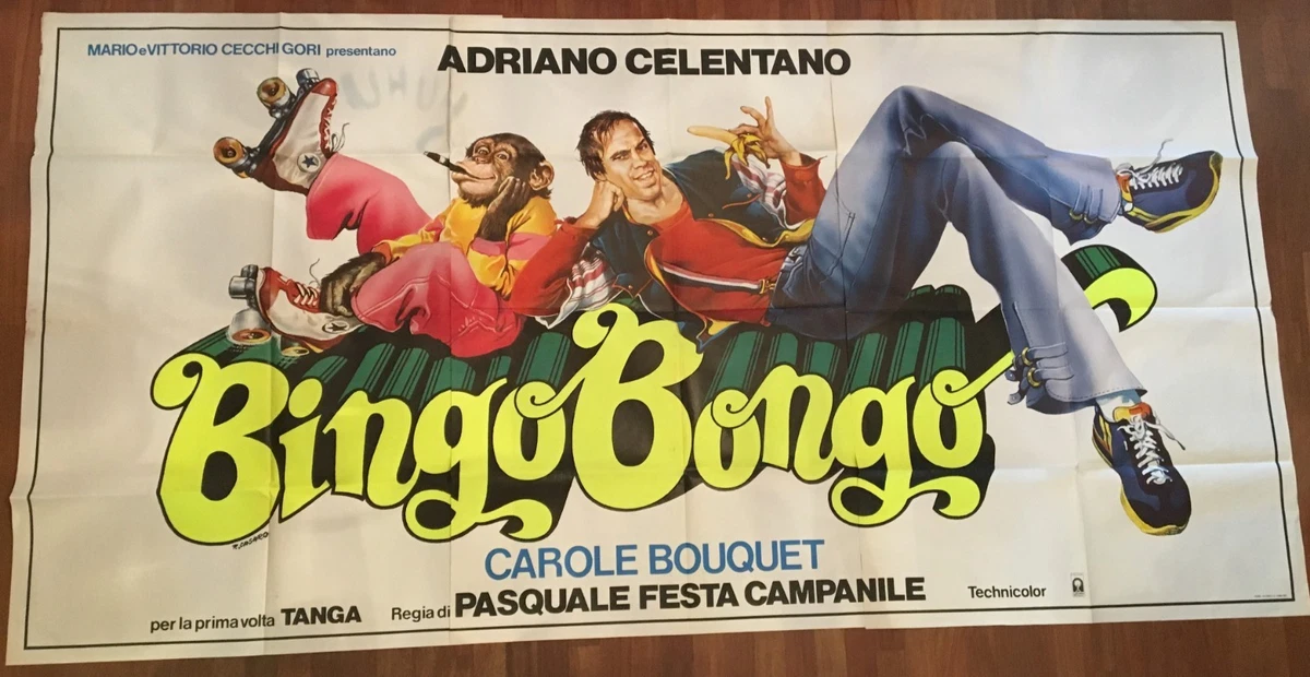 MANIFESTO POSTER,6F BINGO BONGO ADRIANO CELENTANO CAROLE BOUQUET,1982 Tarzan