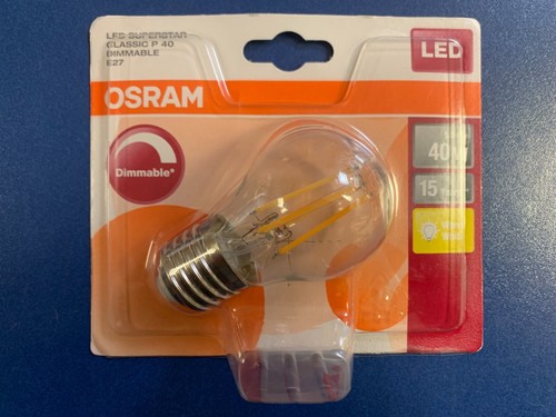 Osram Led Classic P 40 Dimmable E27 5W=50W 15 Years 2700K Warm White ...