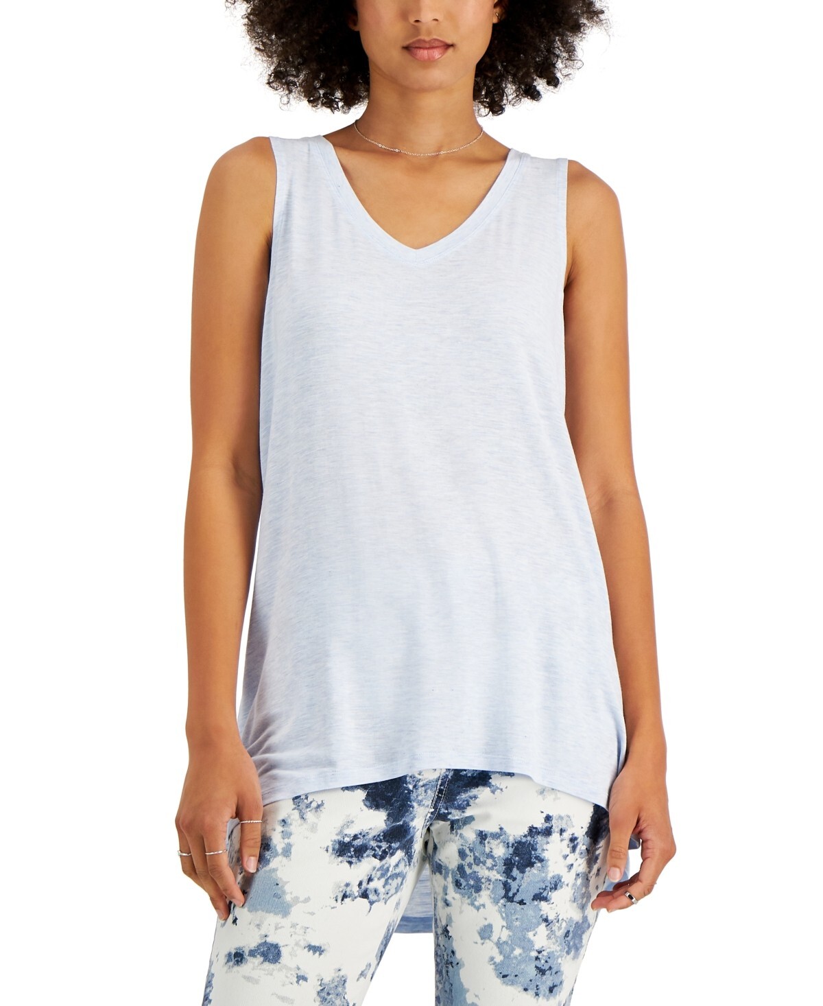 MSRP $20 Style & Co Womens Drapey Tank Top Blue Size Small | eBay