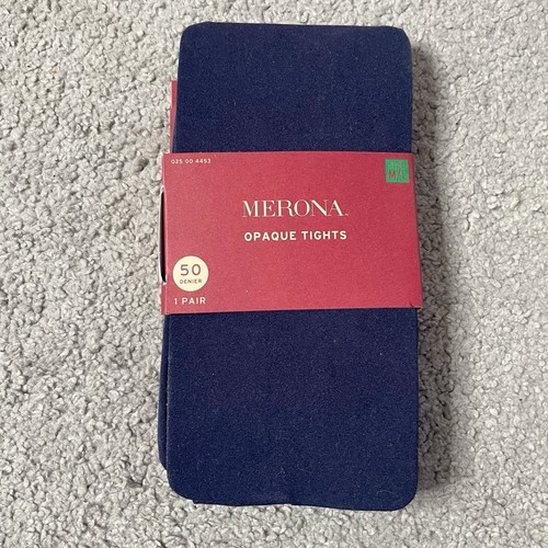 Merona Opaque Tights New Xavier Navy Size Medium Large 1 Pair | eBay