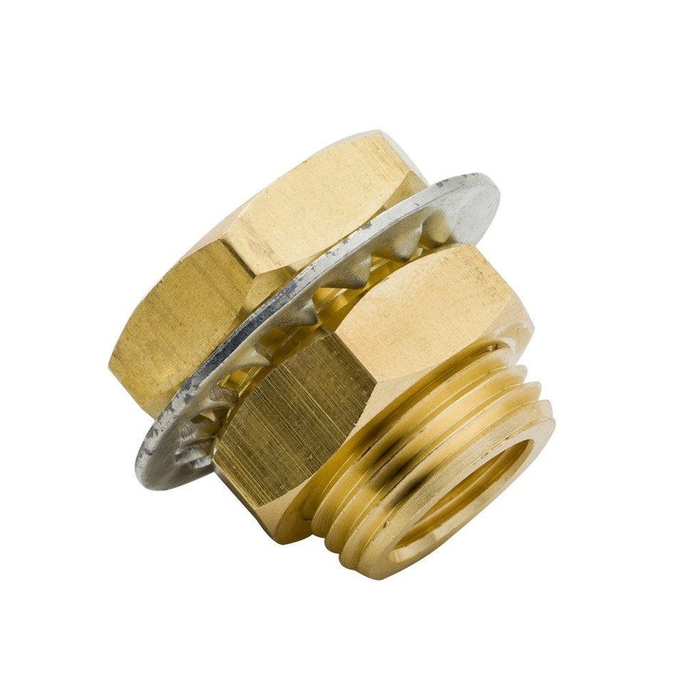 Legines Brass Bulkhead Fitting 1/4 Npt Female Bulk Head Pipe Fitting ...