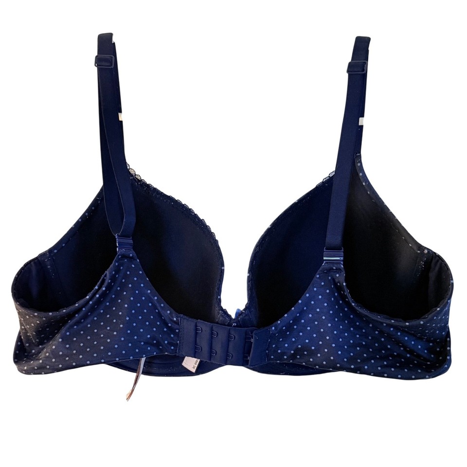 Victoria's Secret Lined Demi Bra Blue With Polka Dot's Women's Size 36D ...