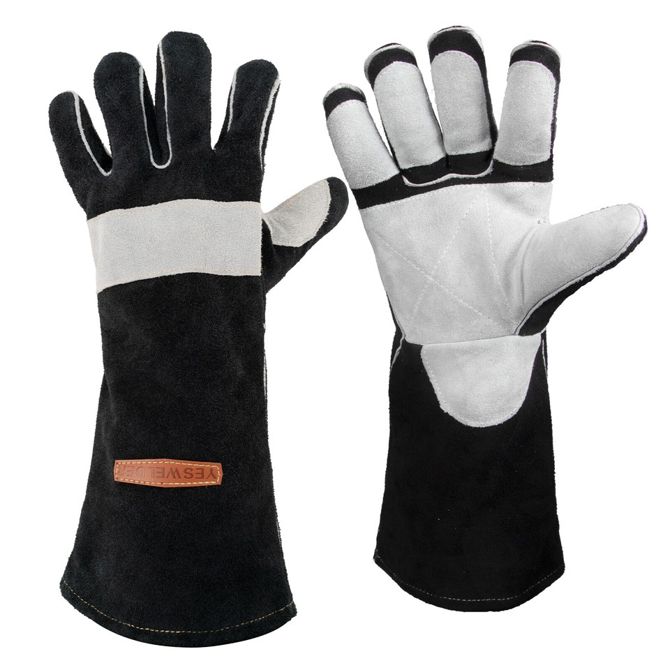 Leather Forge MIG Welding Gloves, with Kevlar Stitching Heat/Fire ...