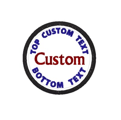 Custom Embroidery 8cm Round Patch Biker Embroidered MC Badge Patches ...