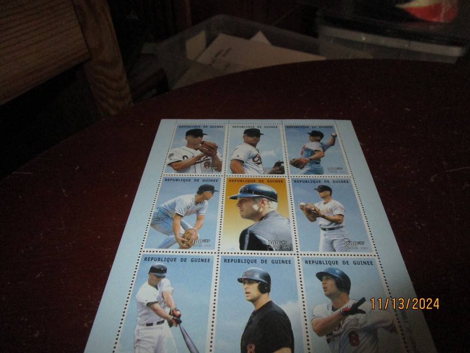 Cal Ripken Baltimore Orioles 1999 Baseball Stamp Sheet | eBay