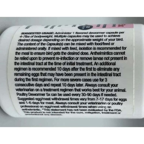 Poultry Wormer 5X 20 Capsules | eBay
