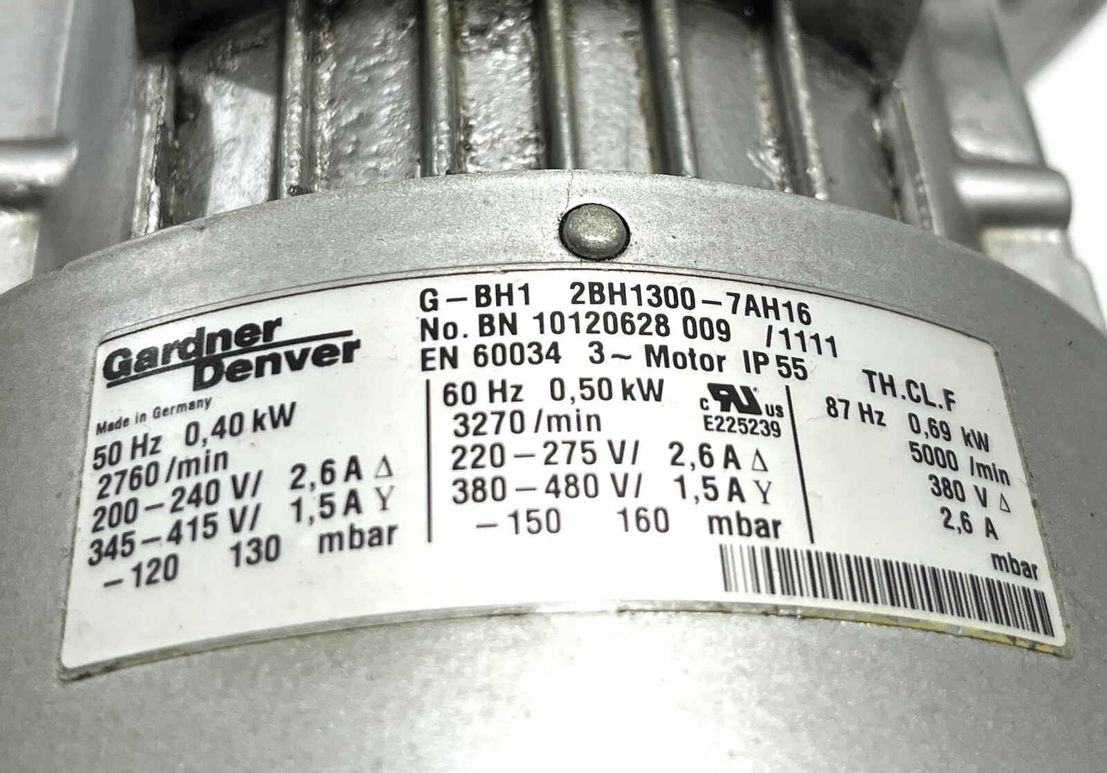 Gardner Denver G-BH1 2BH1300-7AH16 Side Channel Blower | eBay