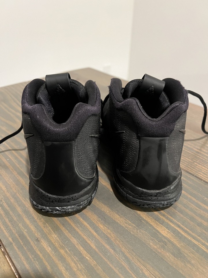 Nike High Top Kyrie 4 GS Triple Black 7Y B-ball Court Sneakers Mens 7 ...