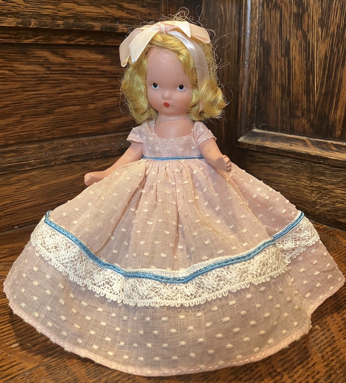 #130 Nancy Ann Storybook Dolls ~Dainty Dolly Pink & Blue Bisque Frozen ...