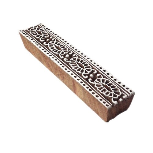 Indian Traditional Dotted Border Pattern Wood Block For Printing Paper ...