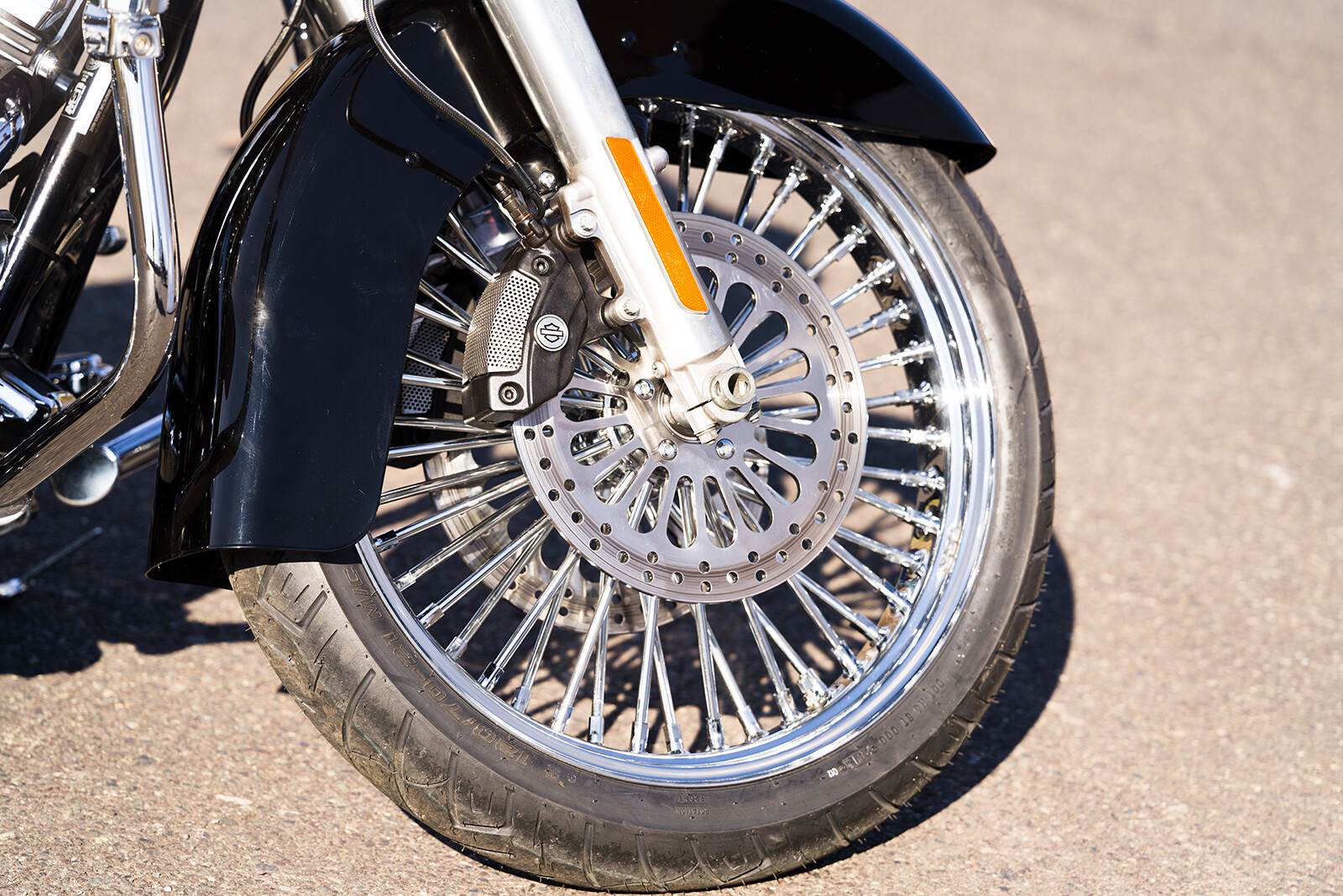 Chrome Ultima 48 King Spoke 21" X 3.5" Front Dual Disc Wheel for Harley ...