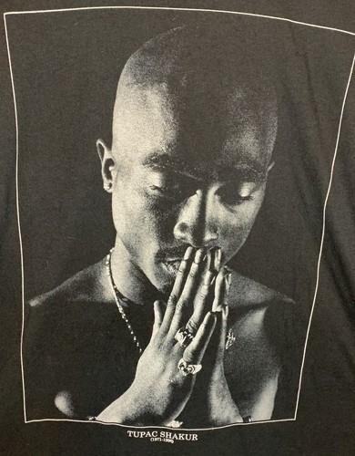 Tupac Shakur Vintage Style Memorial Praying Hands T S… - Gem