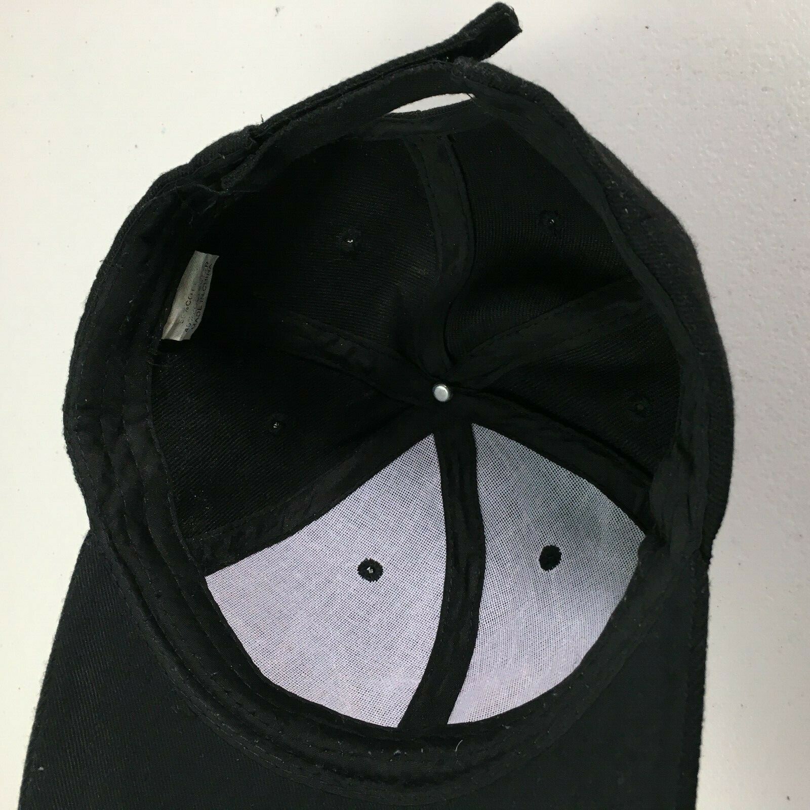 Black Plain Adjustable Baseball Hat Strapback Adult Size Kipa Headwear ...