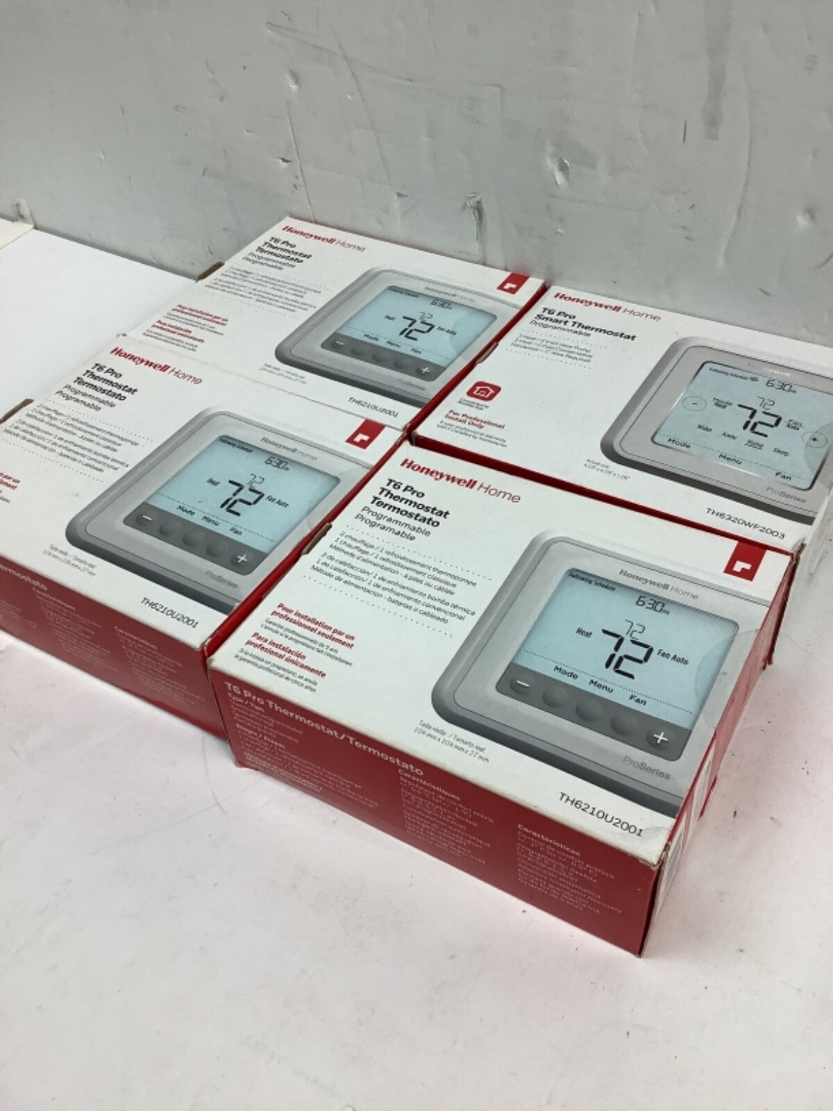 (Lot of 4) Honeywell T6 Pro TH6210U2001 Home Pro Thermostat NEW | eBay