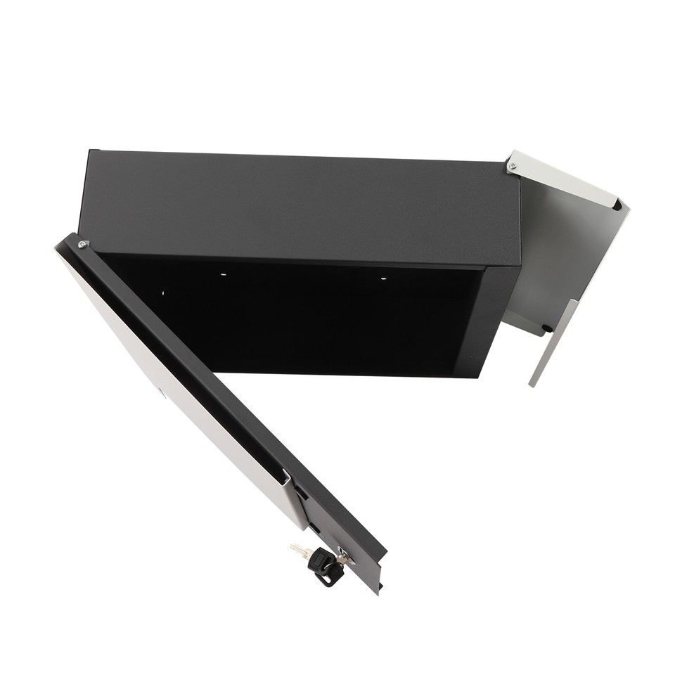 Rectangular Post Box Large Letter Mail Box Steel Lockable Wall Mount ...