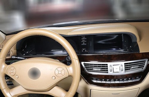 For Benz S-Class W221 2008-2012 Carbon Fiber Dashboard Panel Frame ...