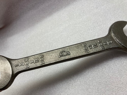 SNAIL brand vintage Spanner Wrench Whitworth BSF BSW England 1/2 9/16 5 ...