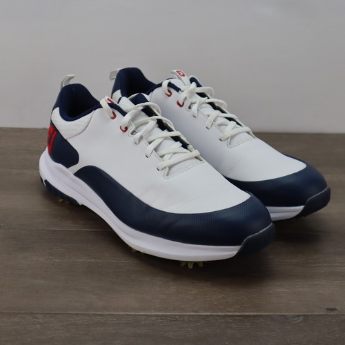 FootJoy Tour Rival Golf Shoes 56959 White Blue - Mens 10.5 W | eBay