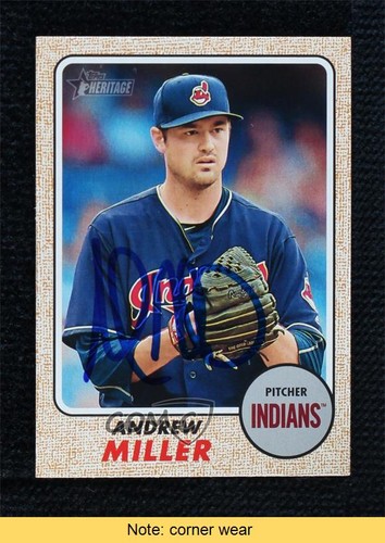 BAS 2017 Topps Heritage Andrew Miller #208 Beckett Auth Sticker Auto ...