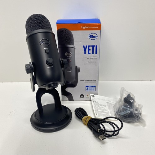 Logitech Black Matte USB Streaming Desktop Mic | eBay