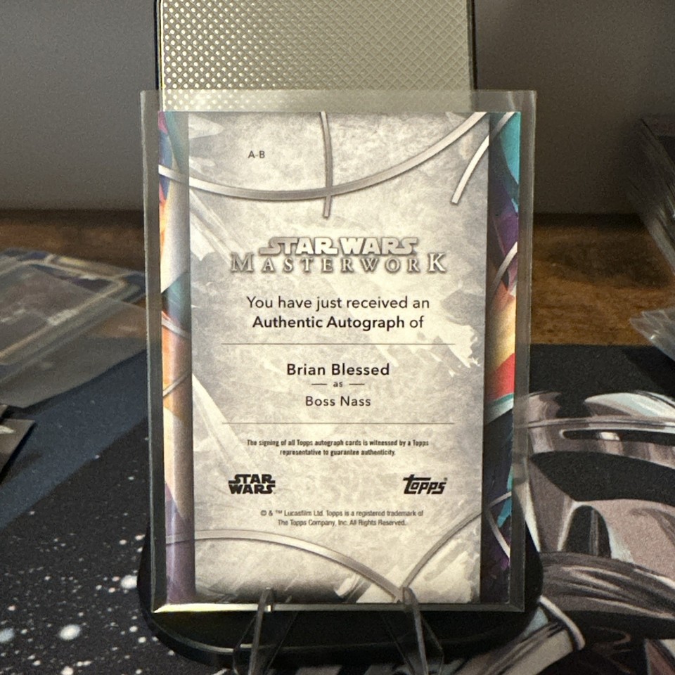 2024 Topps Star Wars Masterworks Boss Nass on card Auto Brian Blessed ...