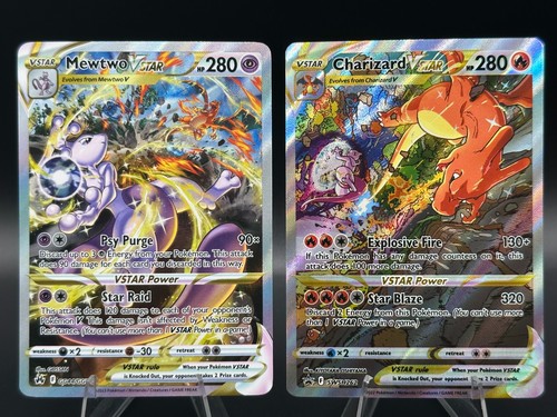 Mewtwo VSTAR GG44/GG70 + Charizard VSTAR SWSH262 2 Card Lot Set LP | eBay