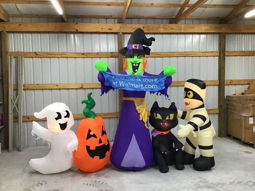 12ft Gemmy Airblown Inflatable Prototype Halloween Witch & Friends ...