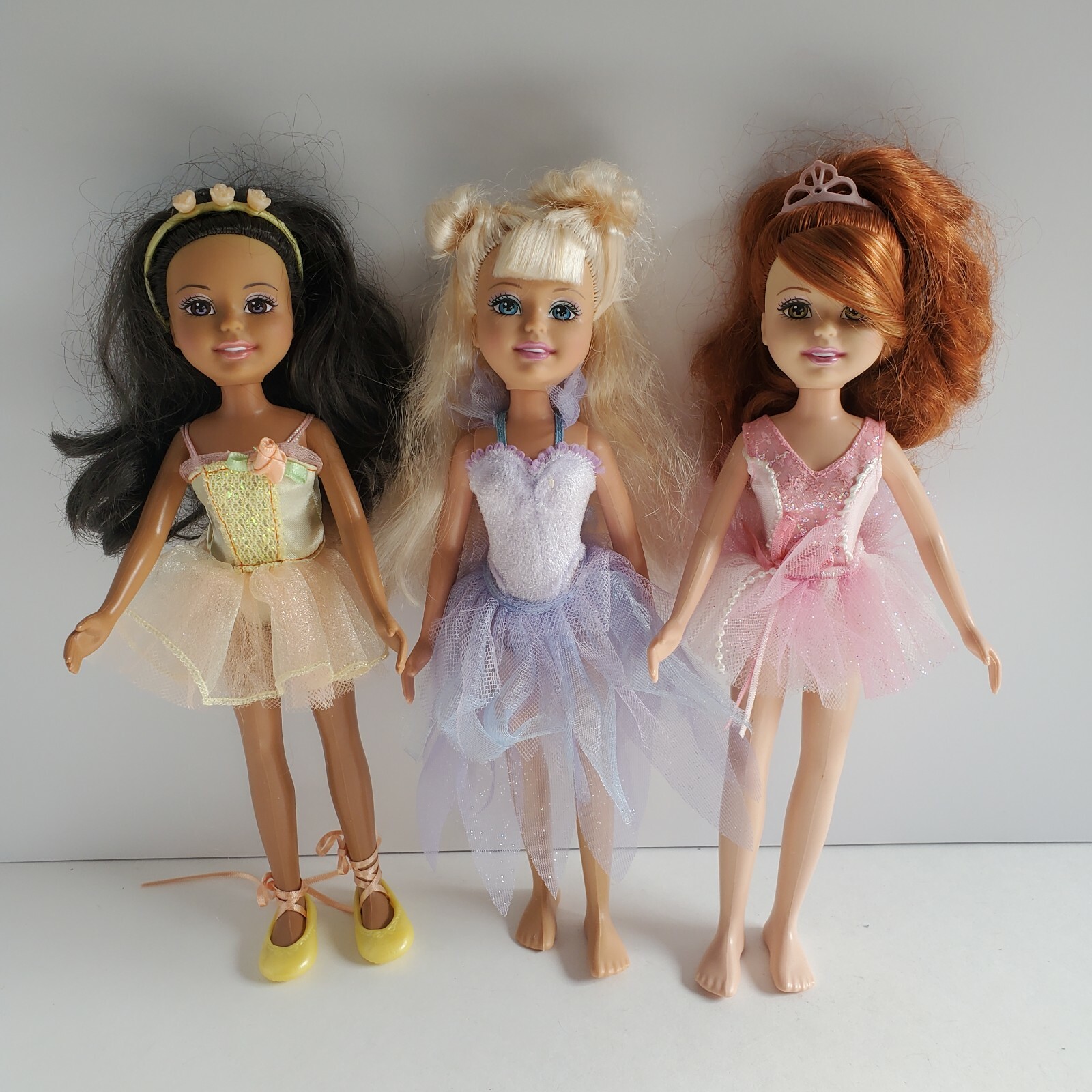 Mattel WEE 3 FRIENDS Dolls & Case DANCE DANCE DANCE Ballet Tutu ...
