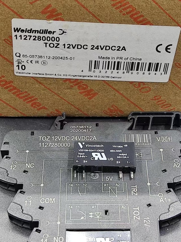 1PCS 1127280000 12VDC 24VDC2A with V23109-S2411-D020 Relay Socket | eBay