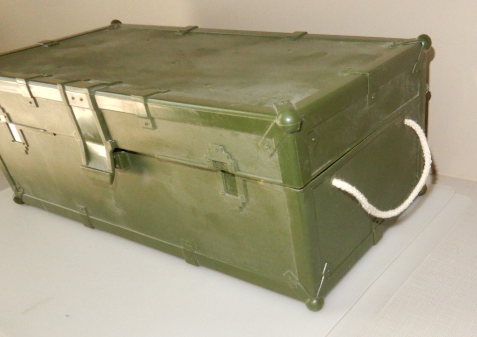 Vtg 2001 GI JOE Footlocker with Sniper Gear; Joe + Gear are Factory ...