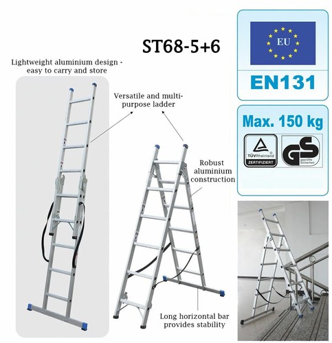 Combination Step Ladder 3 Way | Aluminium Step Ladders | Stair Case ...