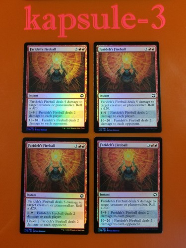 4x Farideh's Fireball | FOIL | Forgotten Realms | MTG Magic Cards | eBay
