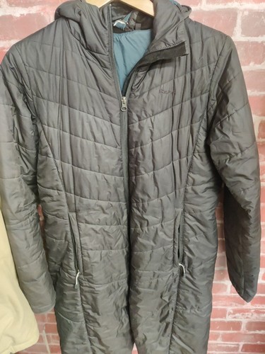 ROHAN Long Black Quilted Coat SIZE SMALL CG H24 | eBay UK