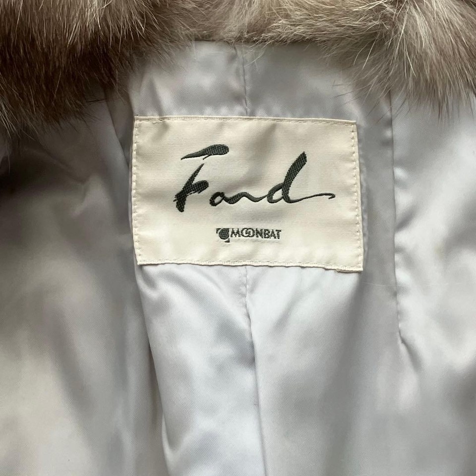 SILVER FOX Blue Fox Fur Coat Ivory Women Authentic From Japan | eBay UK