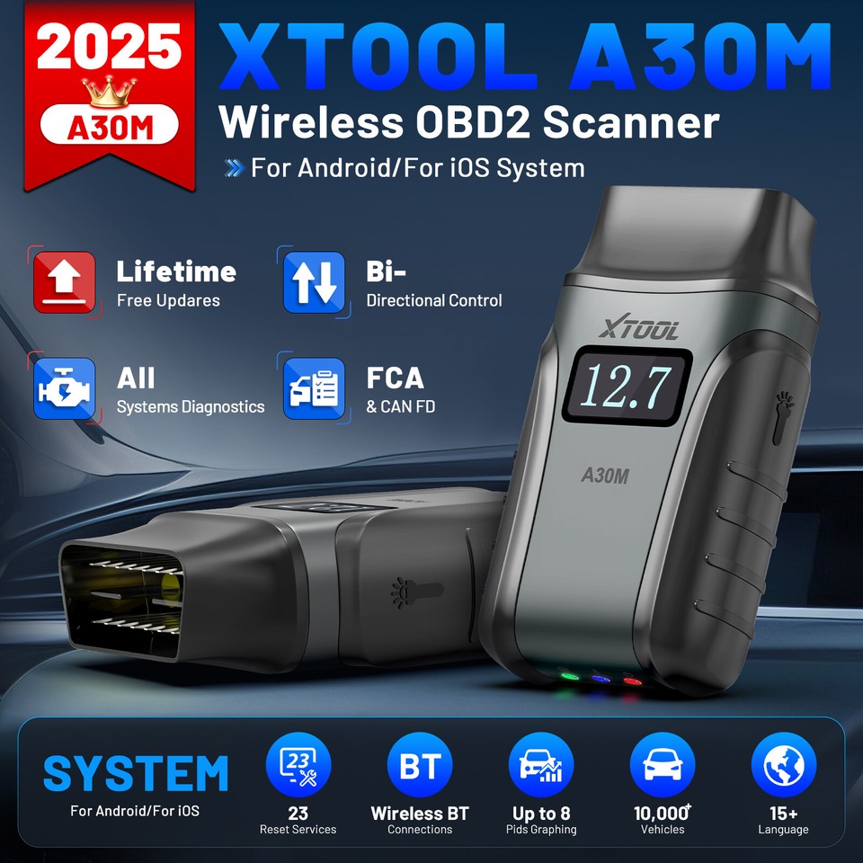 XTOOL A30M V2.0 OBD2 Scanner Wireless Bidirectional All System Diagnostic Tool | eBay