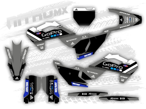 Graphics Kit fits Husqvarna TC FC FX 125 250 350 450 2023 2024 Decals ...