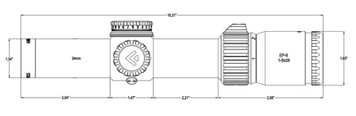 Arken Optics EP8 1-8x28 LPVO FFP KL BOX Illuminated Rifle Scope for ...