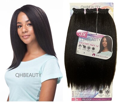 Obsession Synthetic Braid Straight Hair Extension - PRE LOOP CROCHET ...