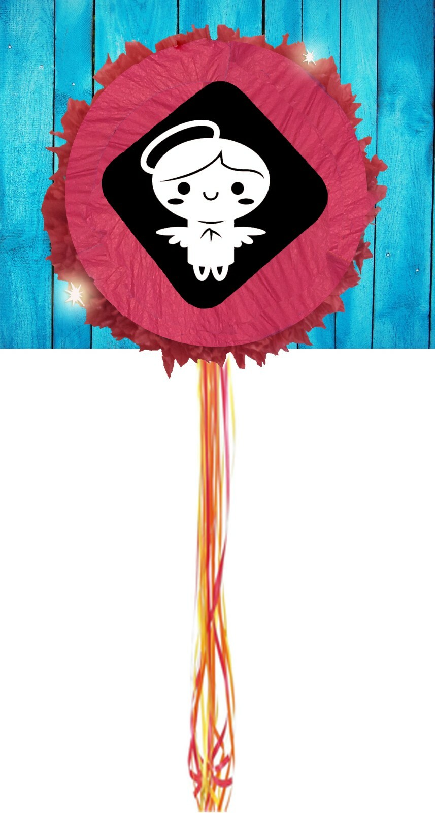 Angel Pinata Piñata birthday Party Games pull string hit stick | eBay