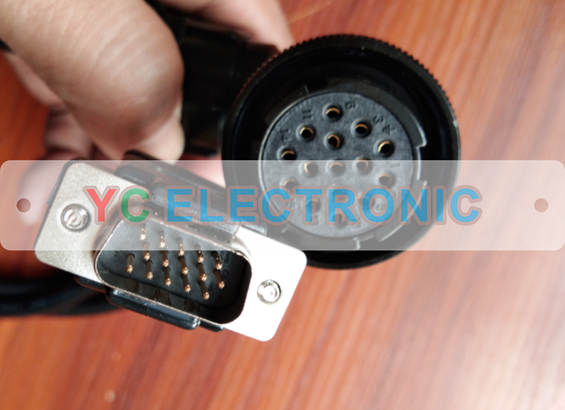 1PCS NEW FIT FOR HOUSINE HD1/HD2 encoder cable 15 pins 3KW 3/5/8/10/12 ...