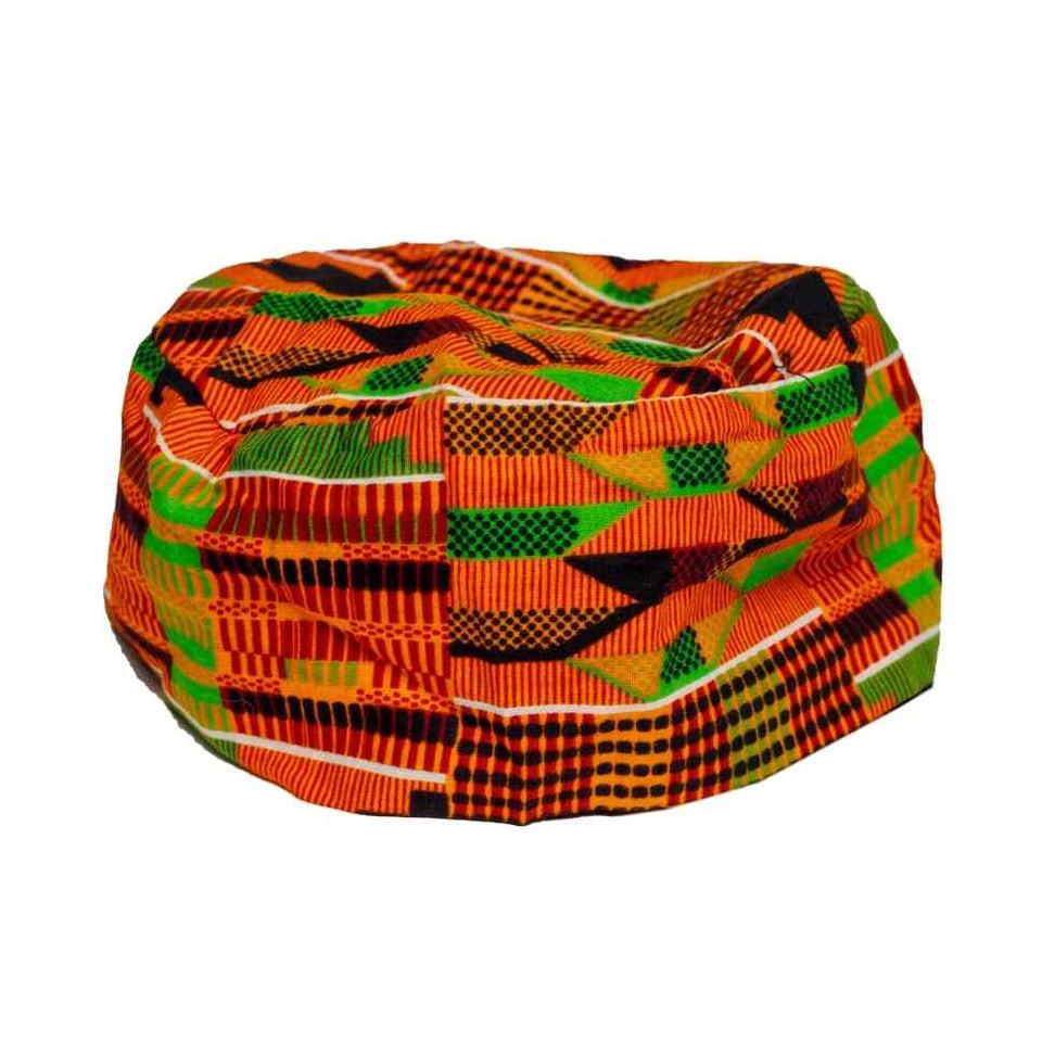 Kente Bow Tie and Kufi Hat Set, Men Clothing Accessories - 100% Cotton ...