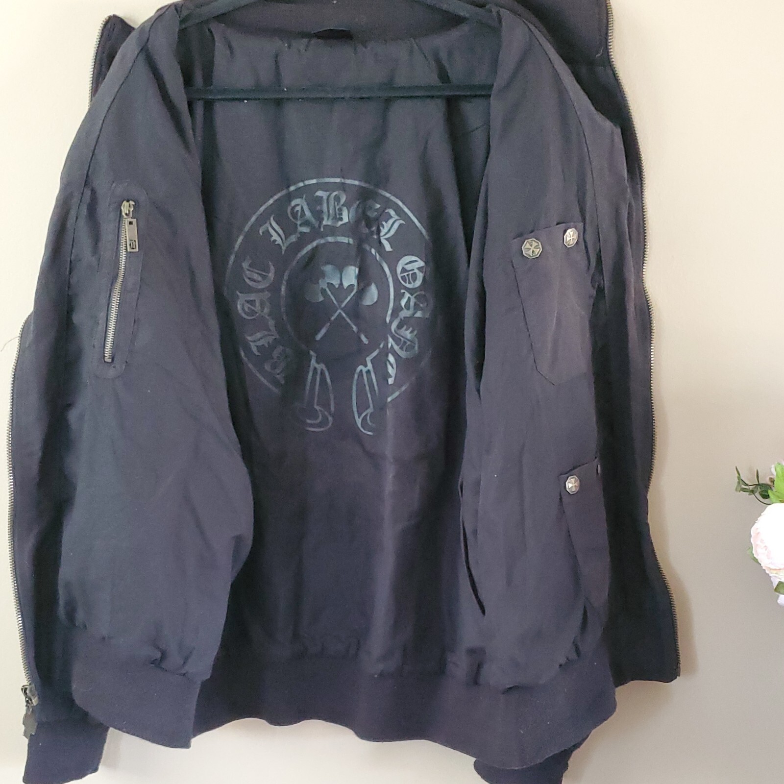 Blac Label Bomber Jacket In Black Embroidered Back Si… - Gem