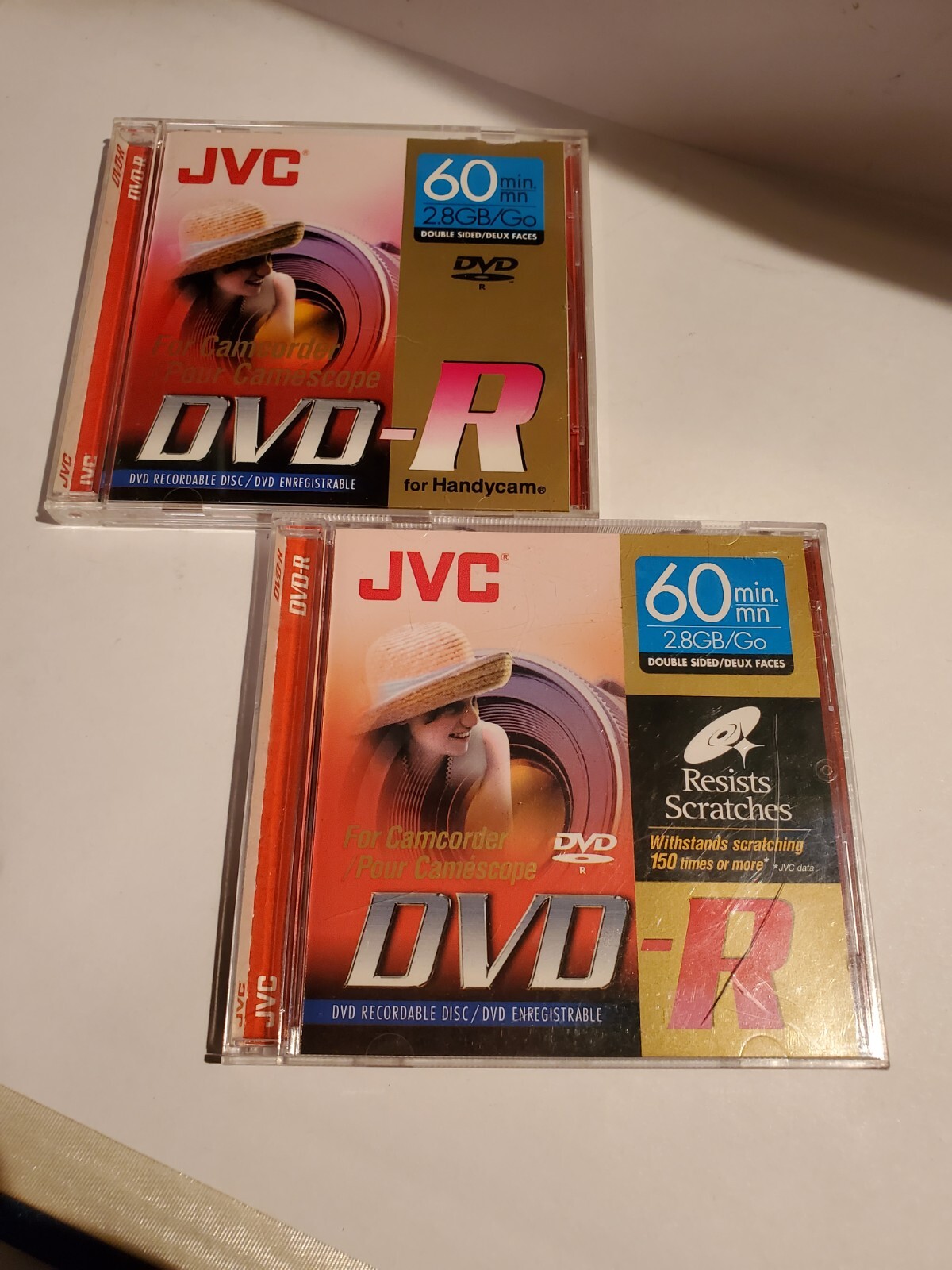 Lot of 2 JVC DVD-R for Handycam Camcorder ~ 60 min 2.8 gb each | eBay