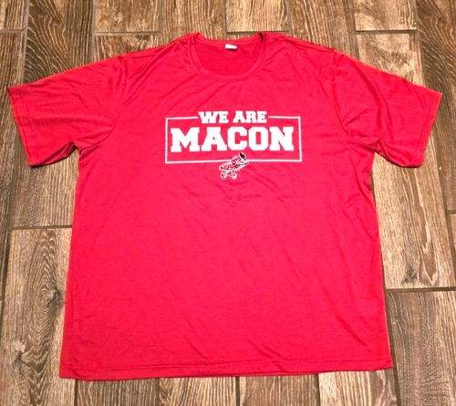 Macon Bacon Baseball Team Red Training Athletic Shirt Polyester Short ...