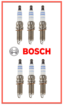 6 Spark Plugs OEM Fine Wire Double Iridium Bosch ZR6SII3320 for Benz ...