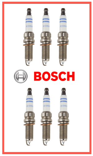 6 Spark Plugs OEM Fine Wire Double Iridium Bosch ZR6SII3320 for Benz ...