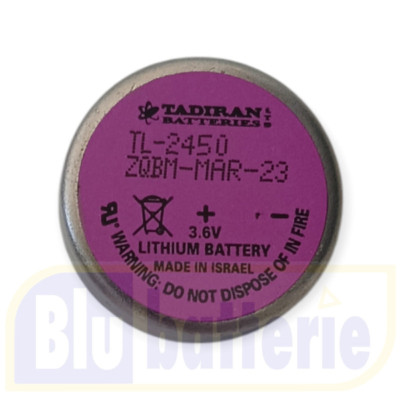 Batteria TADIRAN litio TL-2450 TL2450 ISOLATA 3,6V 0,55Ah Li-SOCl2 size ...