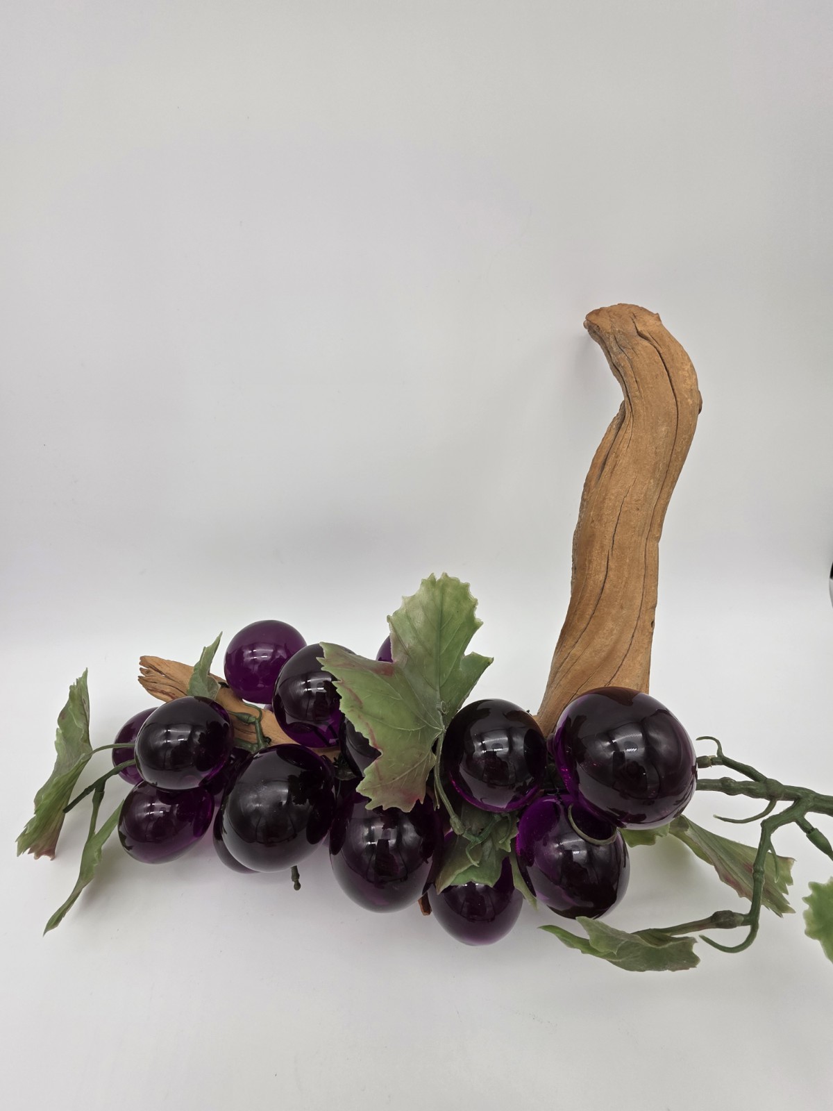 Lucite Grapes Vintage 1960 MCM Driftwood Purple Bunch Cluster Great ...